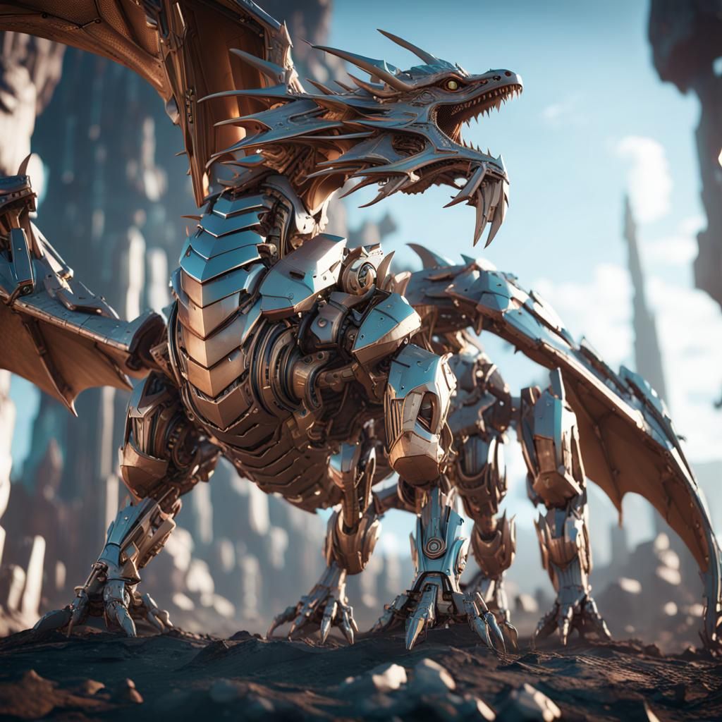 dragons and magical creatures in a skyland - AI Generated Artwork - NightCafe Creator