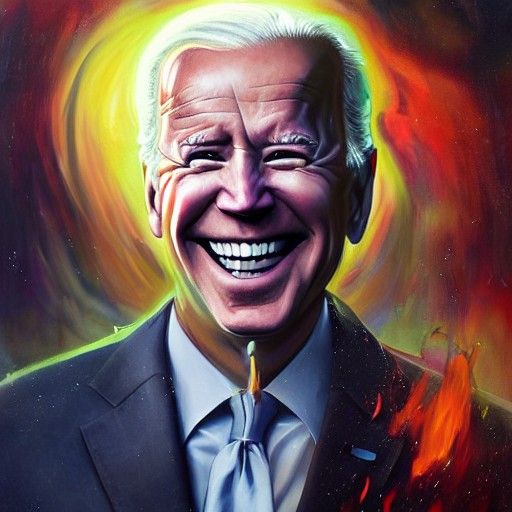 Joe Biden laughing - AI Generated Artwork - NightCafe Creator