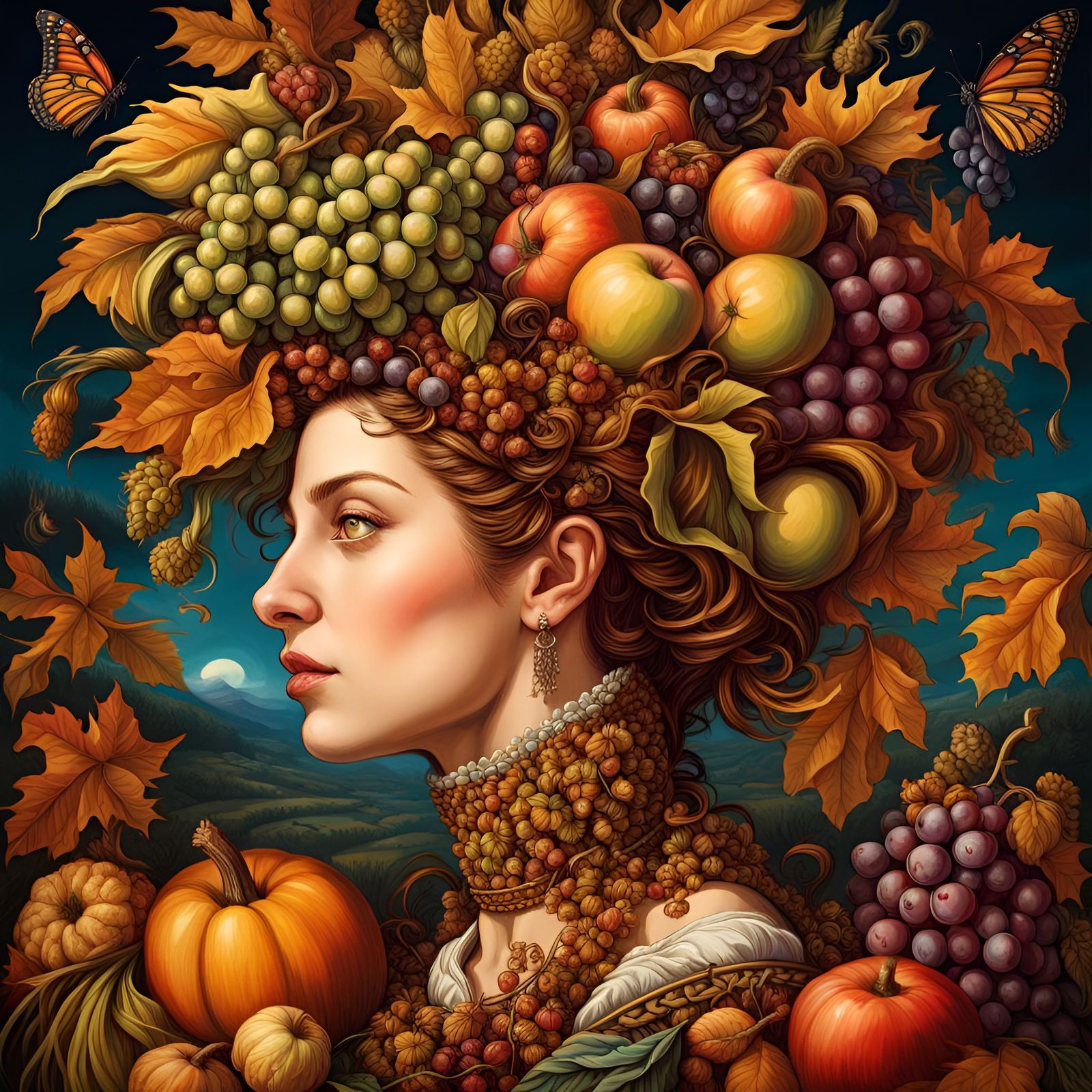 Miss Autumn Harvest - AI Generated Artwork - NightCafe Creator
