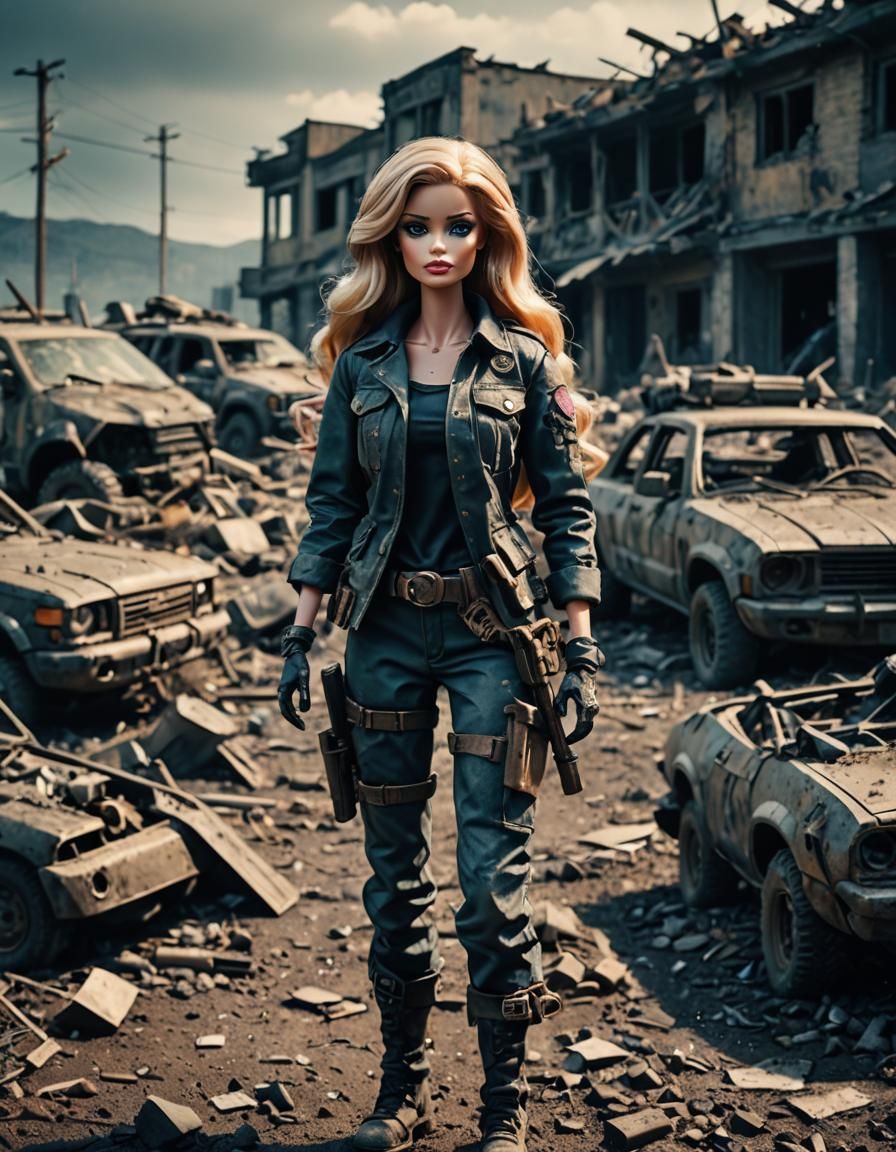 Post-apocalyptic Barbie - AI Generated Artwork - NightCafe Creator