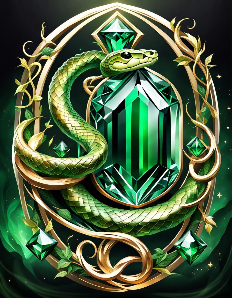 Emerald Snake - AI Generated Artwork - NightCafe Creator