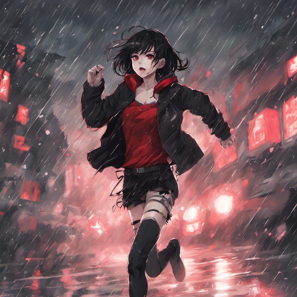 Runaway Goth Girl - AI Generated Artwork - NightCafe Creator