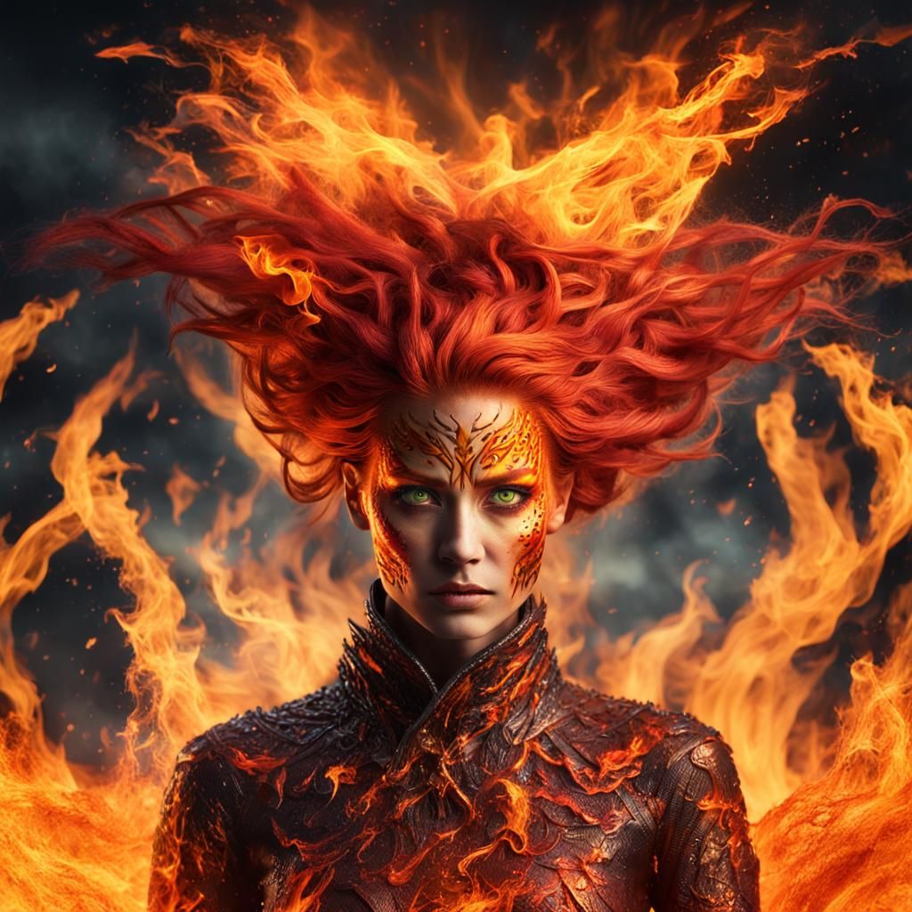 Fire Goddess - AI Generated Artwork - NightCafe Creator