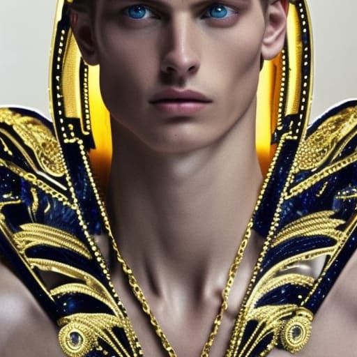 Extravagant Ancient futuristic ethereal Victoria's Secret angelic male ...
