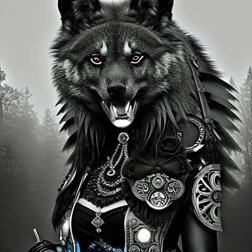 warewolf maiden - AI Generated Artwork - NightCafe Creator