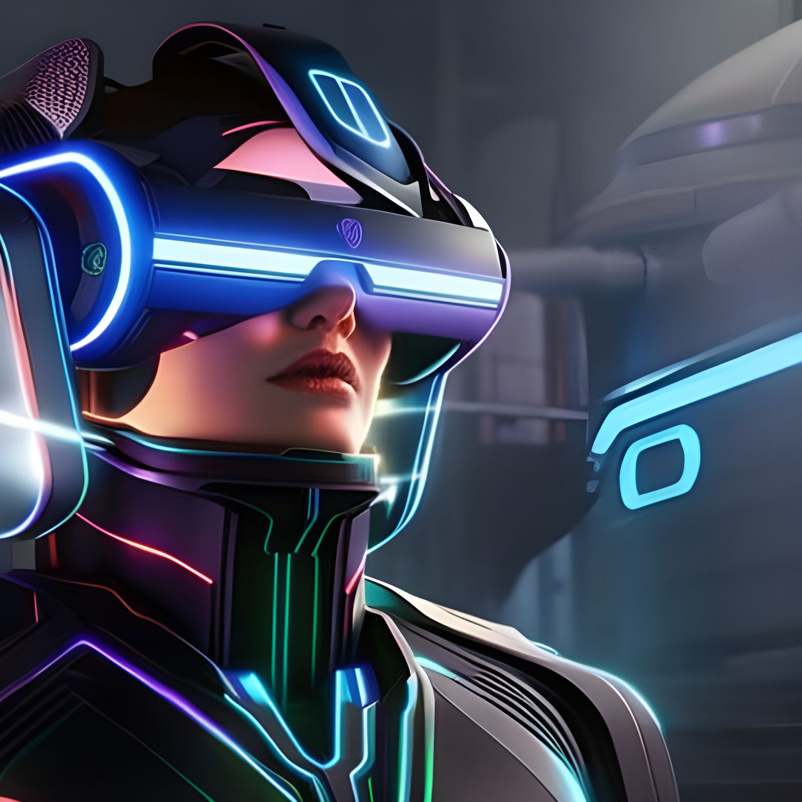 Futuristic Virtual Reality Game - AI Generated Artwork - NightCafe Creator