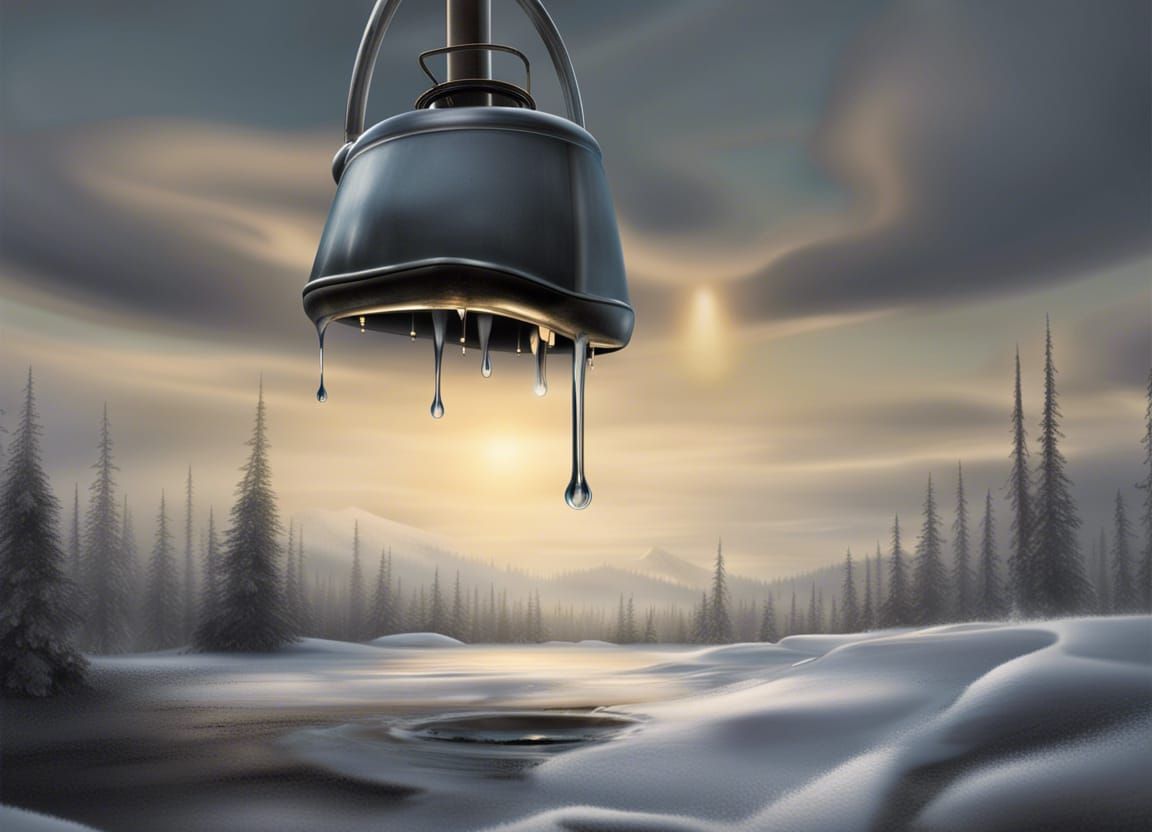 alaskan landscape dripping oil - AI Generated Artwork - NightCafe Creator
