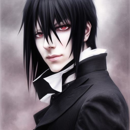(Sebastian Michaelis_man_black_hair_red_eyes from Black Butler), HD, 8K ...