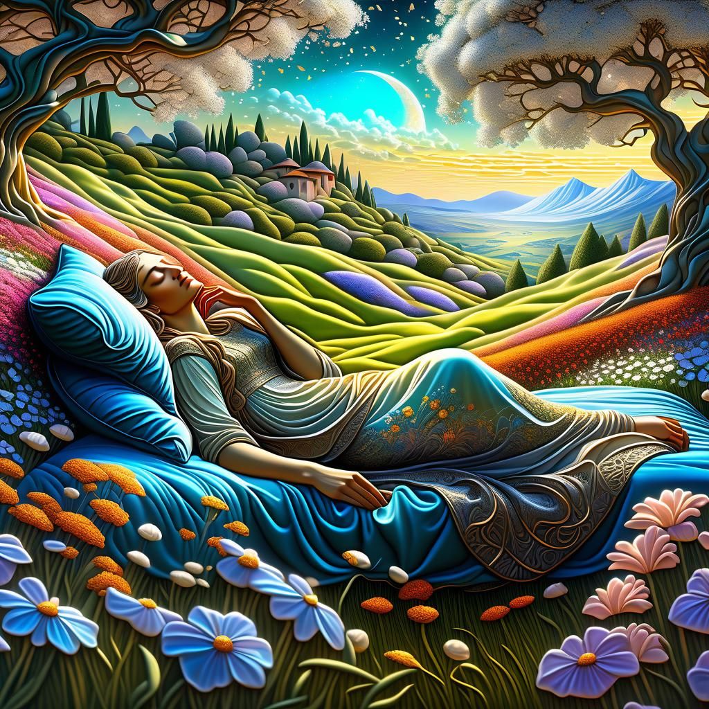 Asleep in heavenly nature - AI Generated Artwork - NightCafe Creator