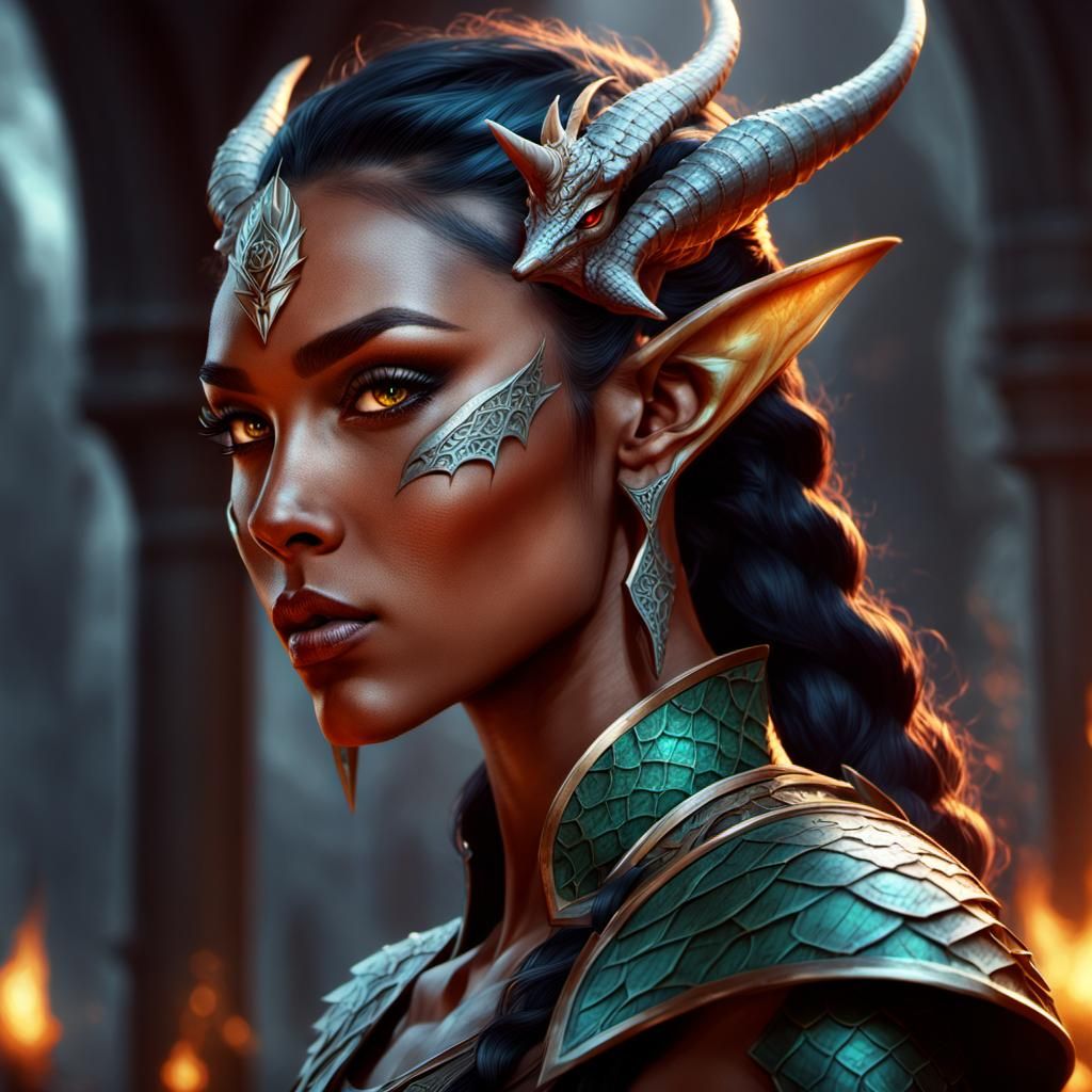 Draconic elf - AI Generated Artwork - NightCafe Creator