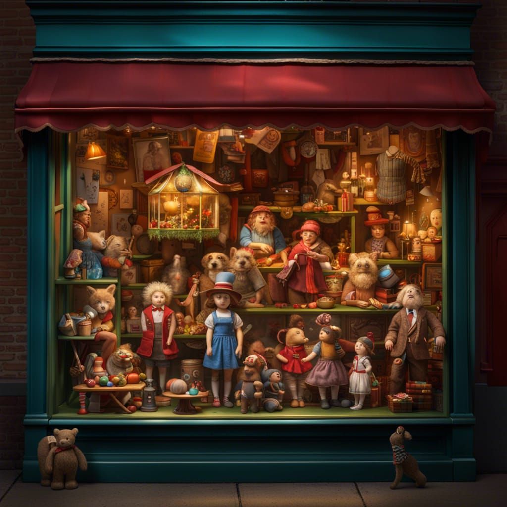 Toy Shop Window Displays - AI Generated Artwork - NightCafe Creator