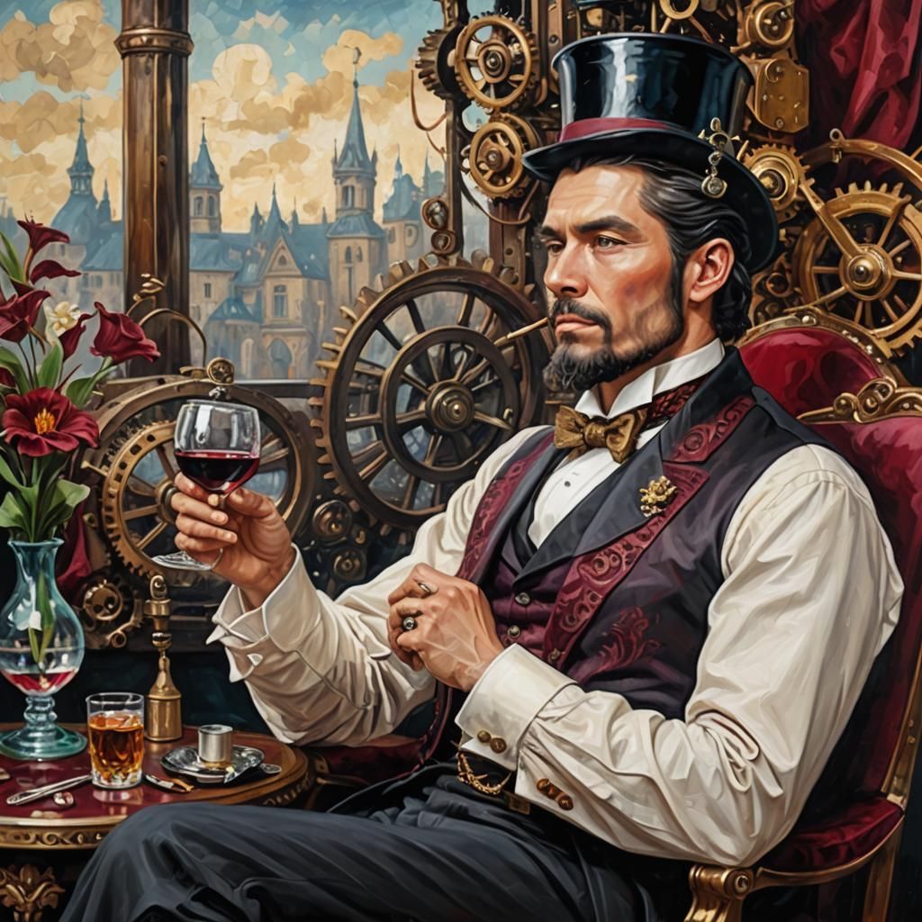 steampunk noble man - AI Generated Artwork - NightCafe Creator
