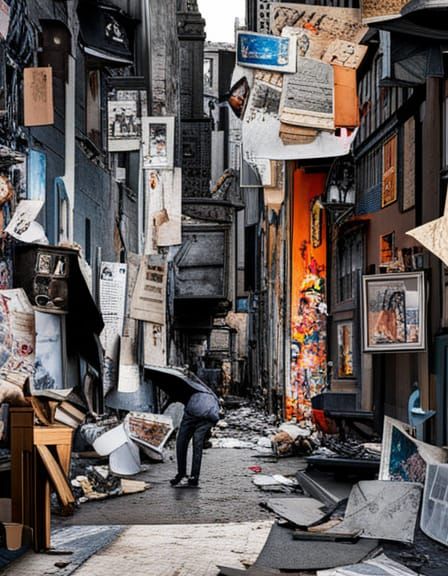 Street Collage - AI Generated Artwork - NightCafe Creator