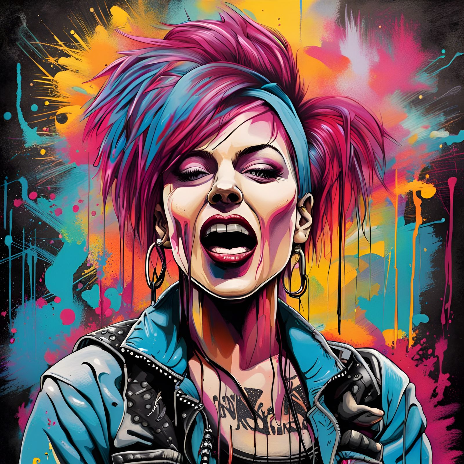 Punk Rocker - AI Generated Artwork - NightCafe Creator