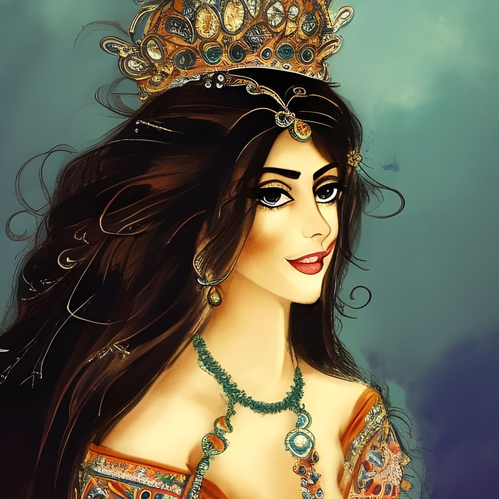 Princess of Persia, sketch - AI Generated Artwork - NightCafe Creator