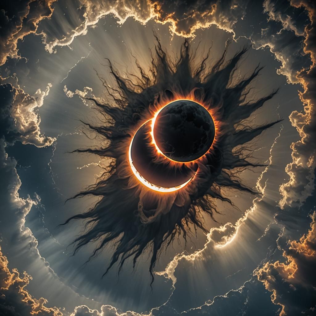 Solar eclipse - AI Generated Artwork - NightCafe Creator