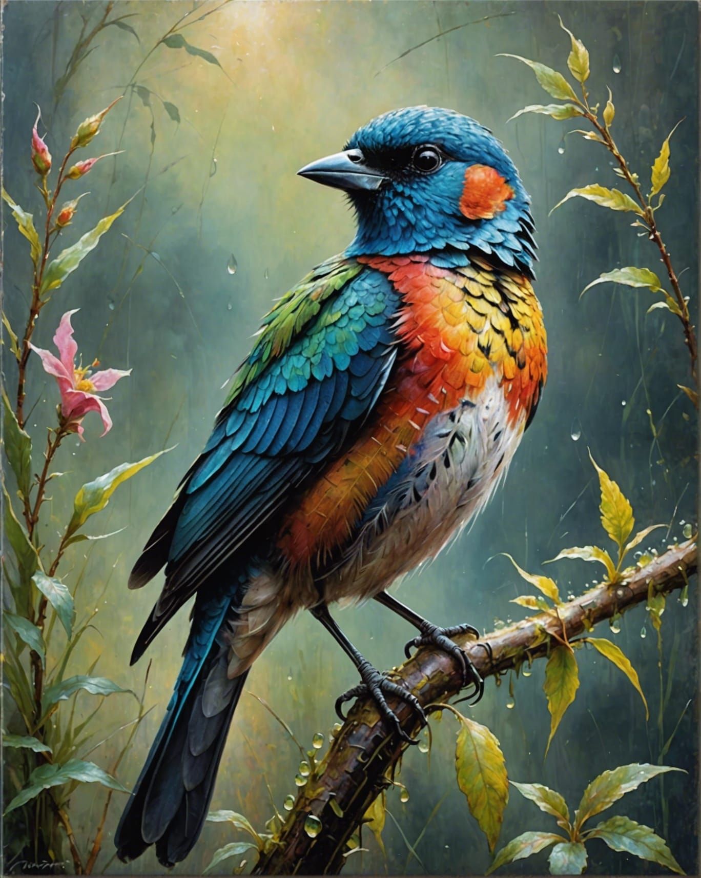 Bright color bird - AI Generated Artwork - NightCafe Creator
