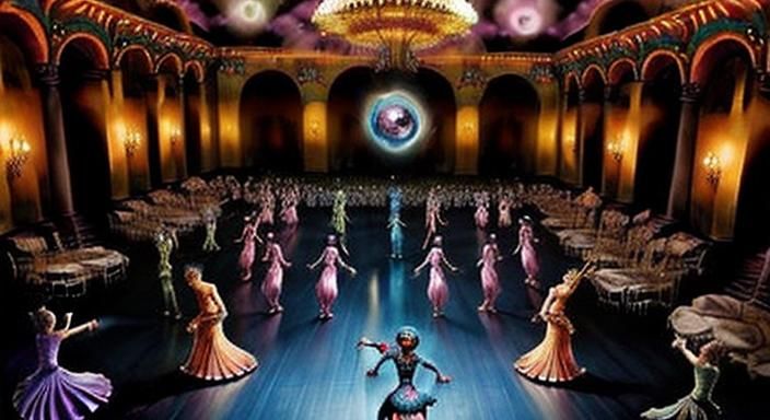 (Ballroom Blitz:1.5) epic surreal masterpiece by Tim Burton Amanda Sage ...