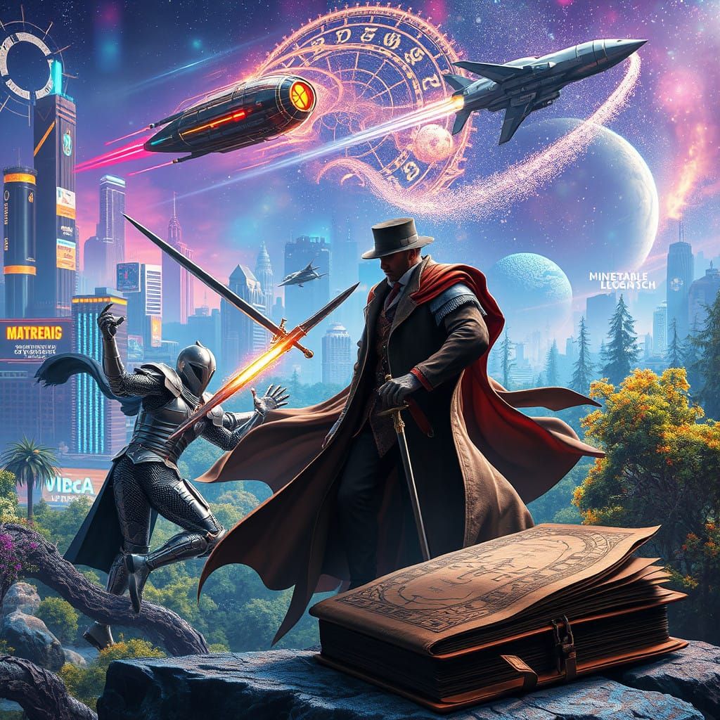 Epic Collage of Roleplaying Universes in Vibrant, ... - AI Art