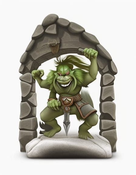 Evil D&D Troll, under a stone bridge waiting for lunch - AI Generated ...