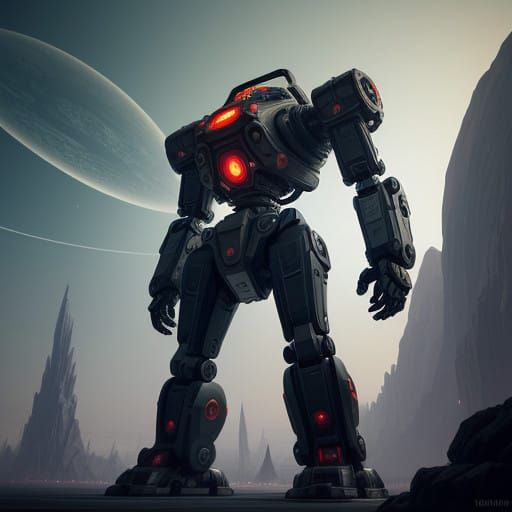 A mech robot - Cosmic Mech Robot Unleashes Fury with Celesti...