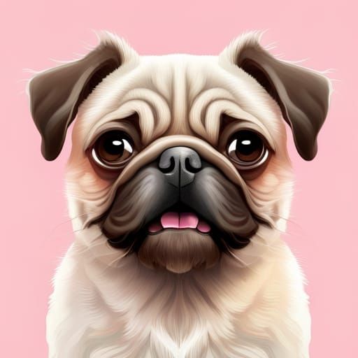 Cute pug - AI Generated Artwork - NightCafe Creator