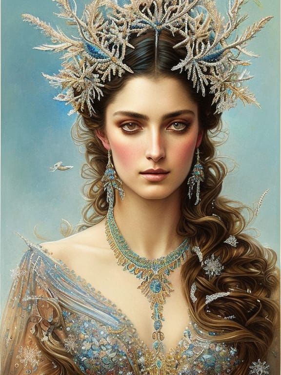 Arabian Icicle Goddess - AI Generated Artwork - NightCafe Creator