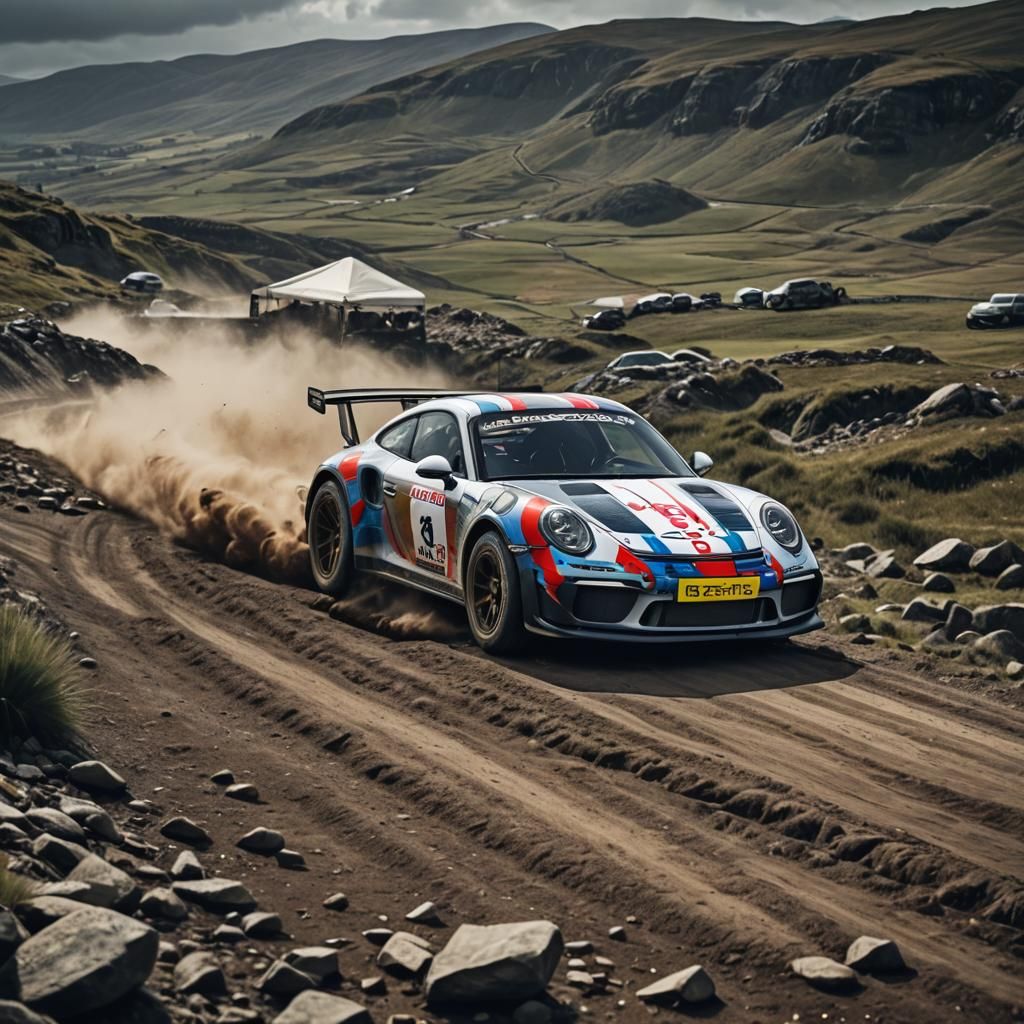 Rally Porsche - AI Generated Artwork - NightCafe Creator