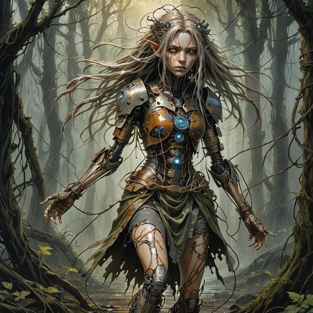 Mechanical Dryad - AI Generated Artwork - NightCafe Creator