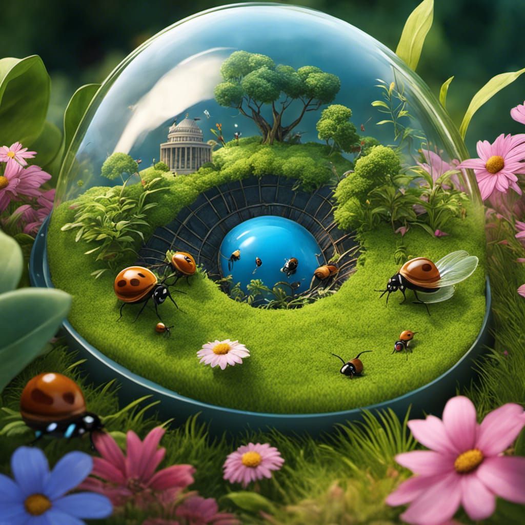 Life in a drop of water - AI Generated Artwork - NightCafe Creator