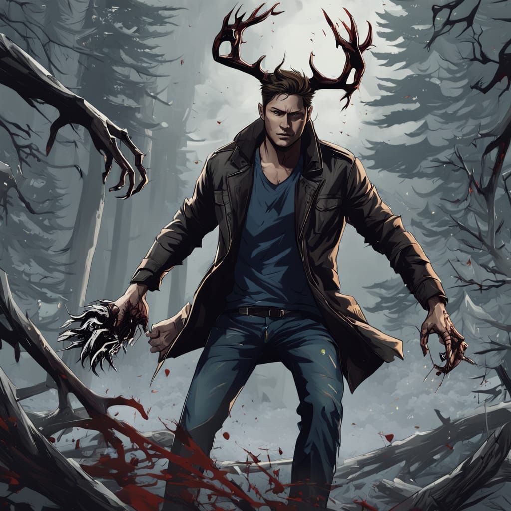 Dean Winchester killing a Wendigo - Hunters Battling a Myth...