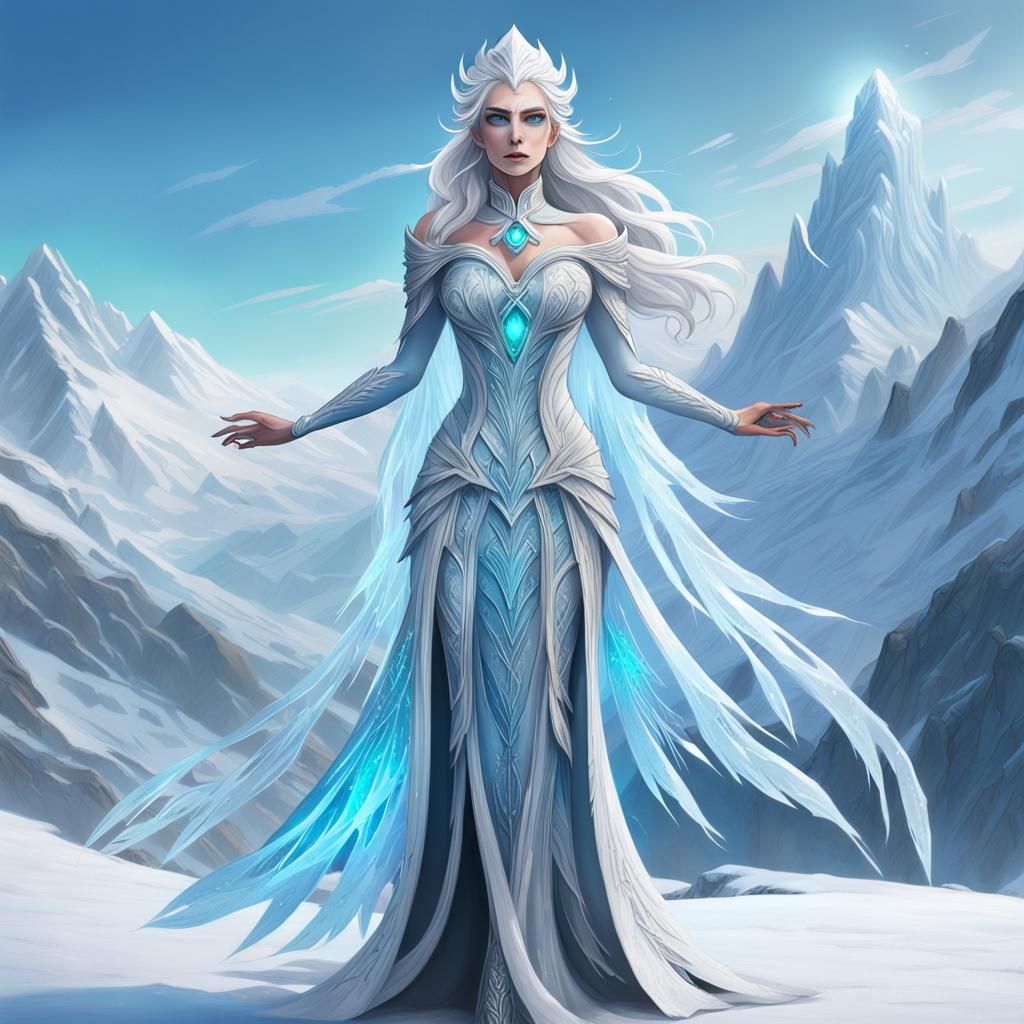 Ice goddess - AI Generated Artwork - NightCafe Creator