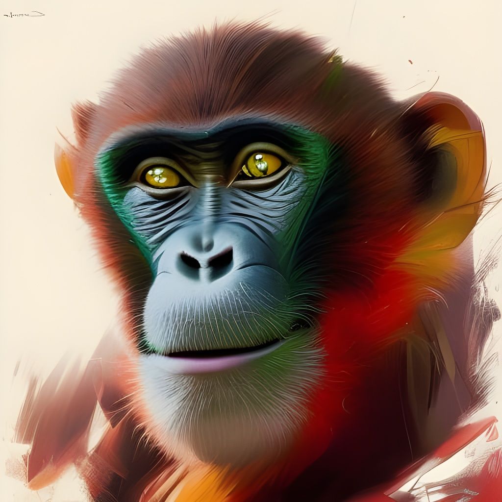 Monkey smile - AI Generated Artwork - NightCafe Creator