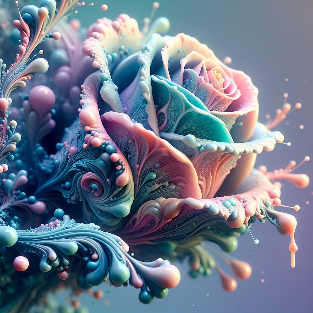 Fractal Rose - AI Generated Artwork - NightCafe Creator