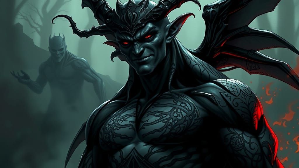 Mystical Fae Warrior Exudes Menace in Dark, Chisel... - AI Art