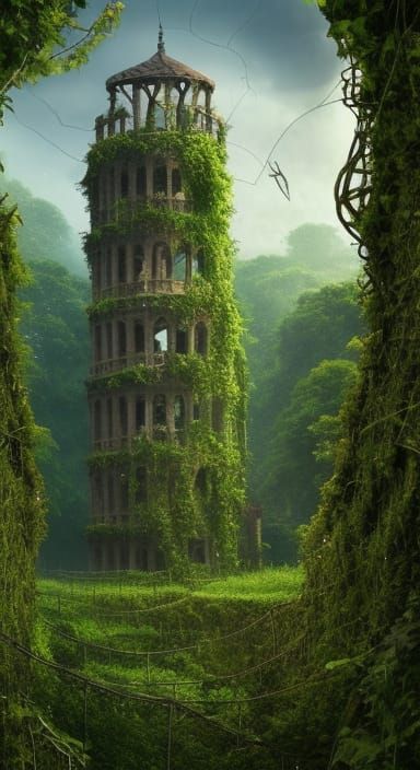 Acient Tower - AI Generated Artwork - NightCafe Creator