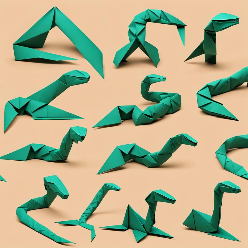 Origami Snake - AI Generated Artwork - NightCafe Creator