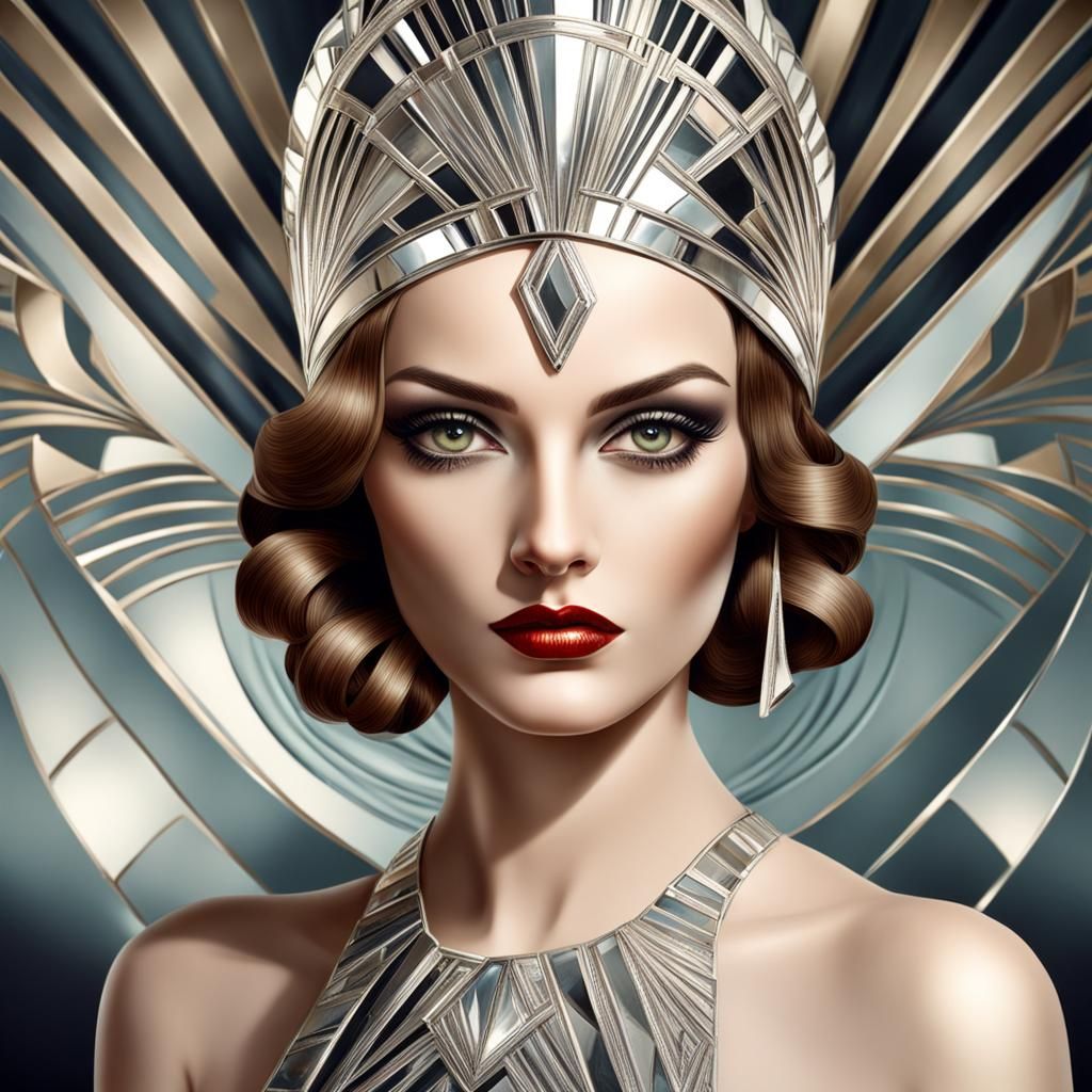 Art Deco - Portraits - 22 - AI Generated Artwork - NightCafe Creator