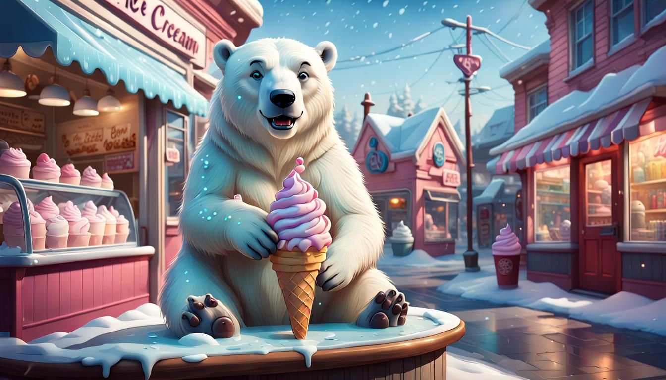 How much does a fit polar bear weigh? Enough to break the ice. - AI Generated Artwork ...