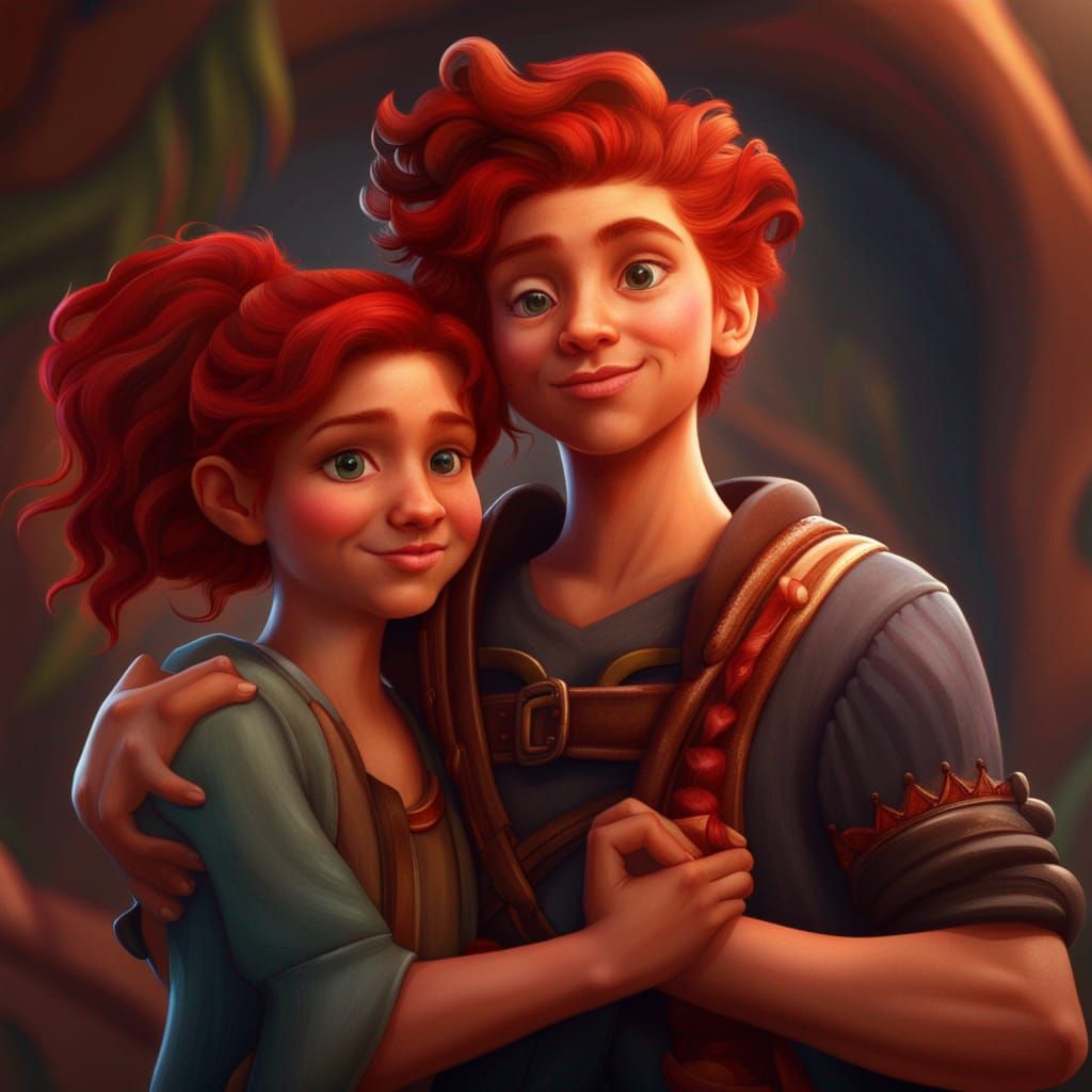 Sibling Love - AI Generated Artwork - NightCafe Creator