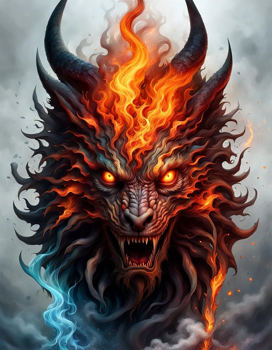 Fire Beast - AI Generated Artwork - NightCafe Creator