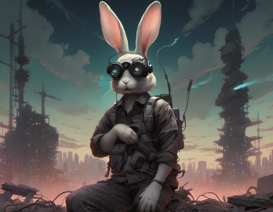 Goggles rabbit - AI Generated Artwork - NightCafe Creator