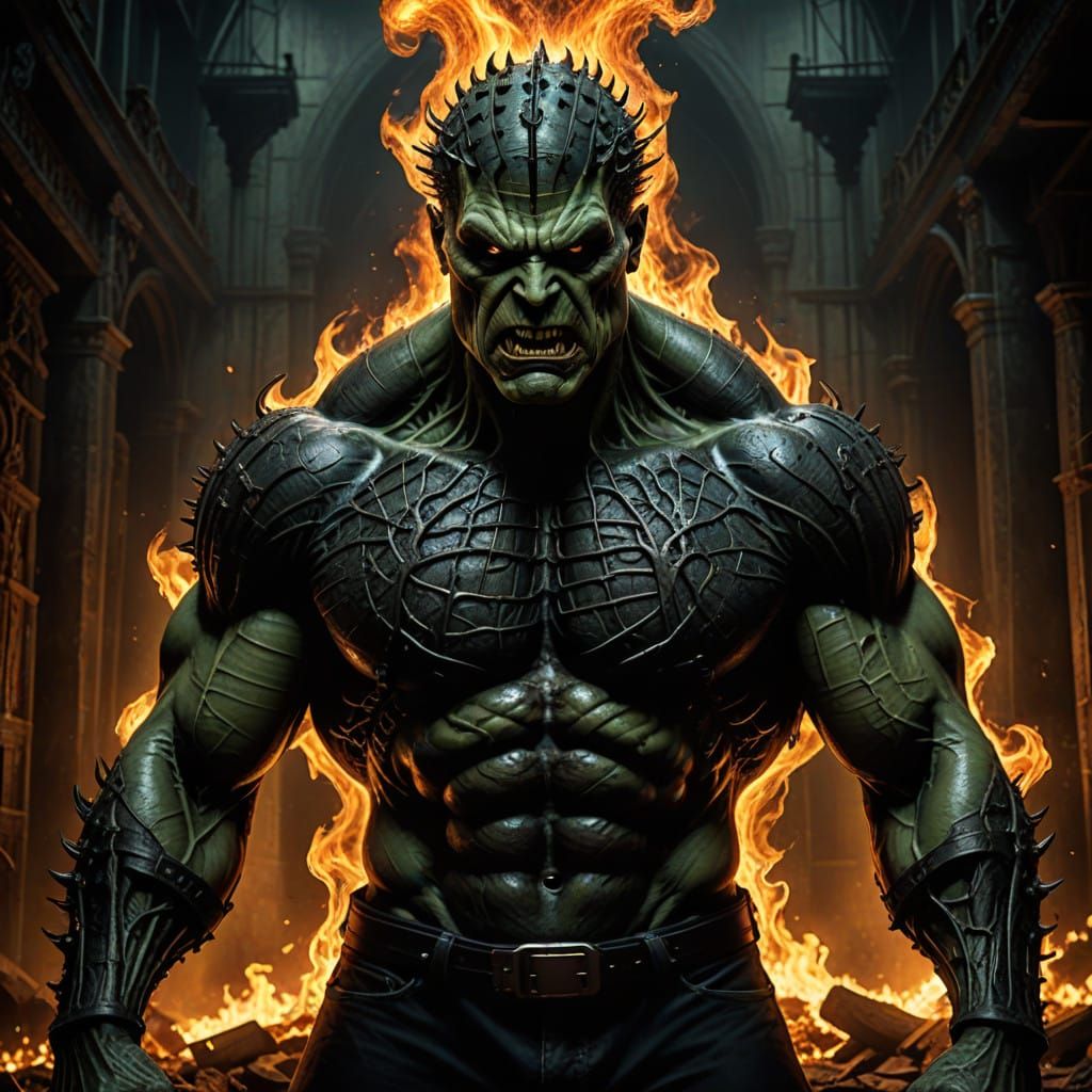 A hyperrealistic, highly detailed 3d render of Pinhead, from the movie ...