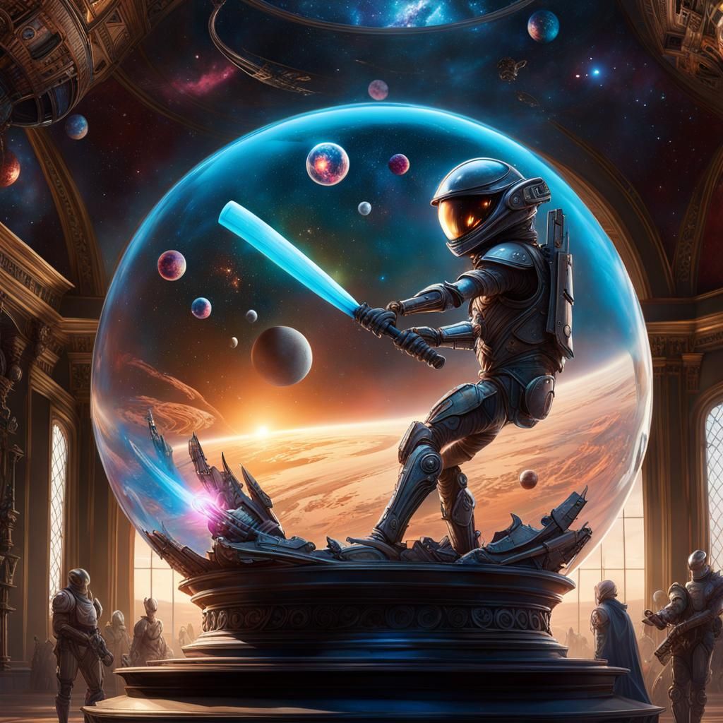 Intergalactic Baseball Trophy - AI Generated Artwork - NightCafe Creator