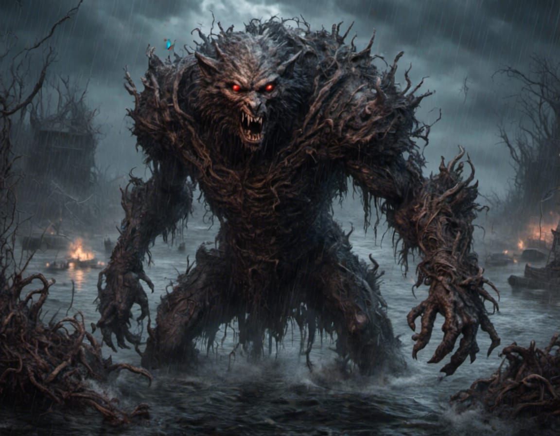 giant werewolf ogre - AI Generated Artwork - NightCafe Creator