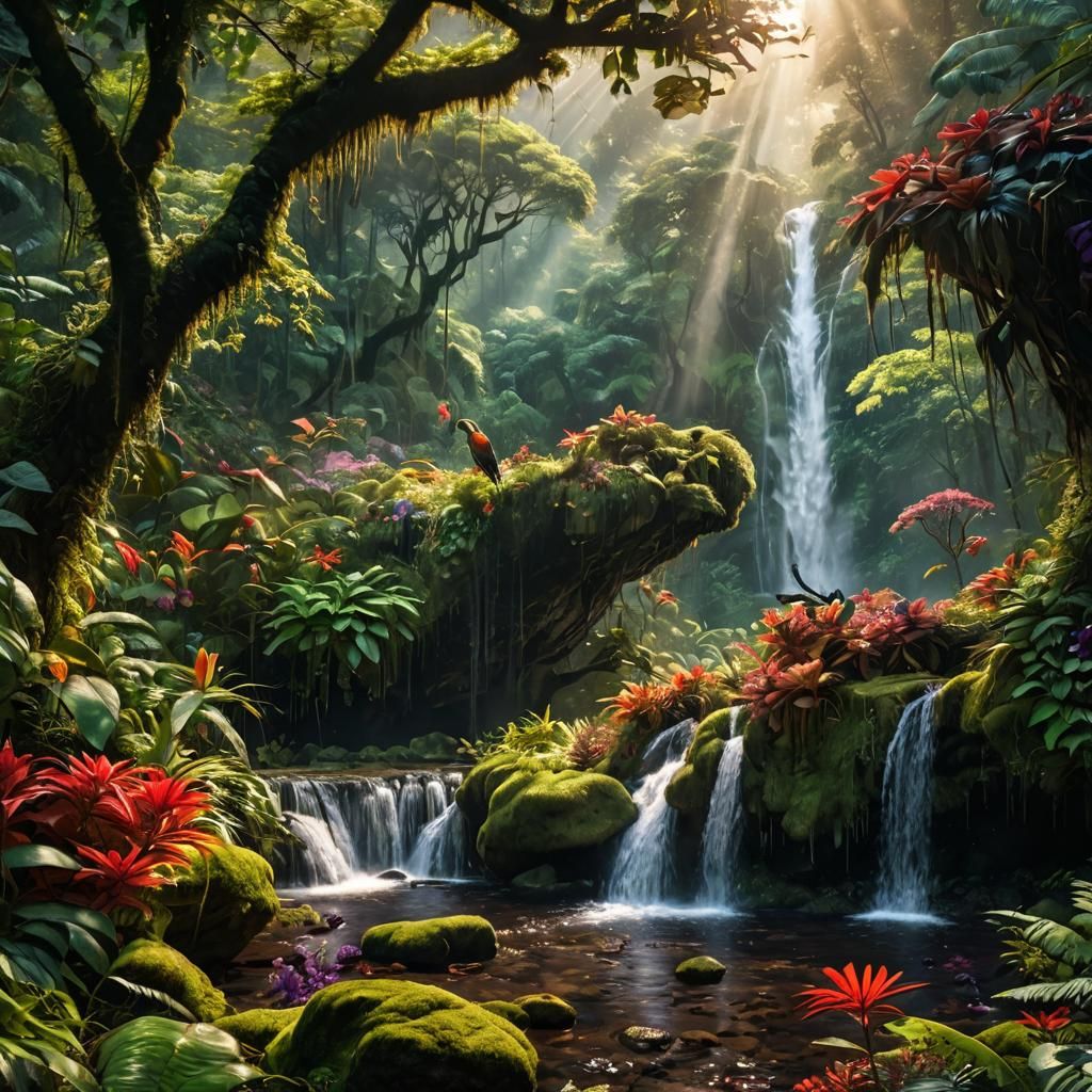 Rainforest - AI Generated Artwork - NightCafe Creator