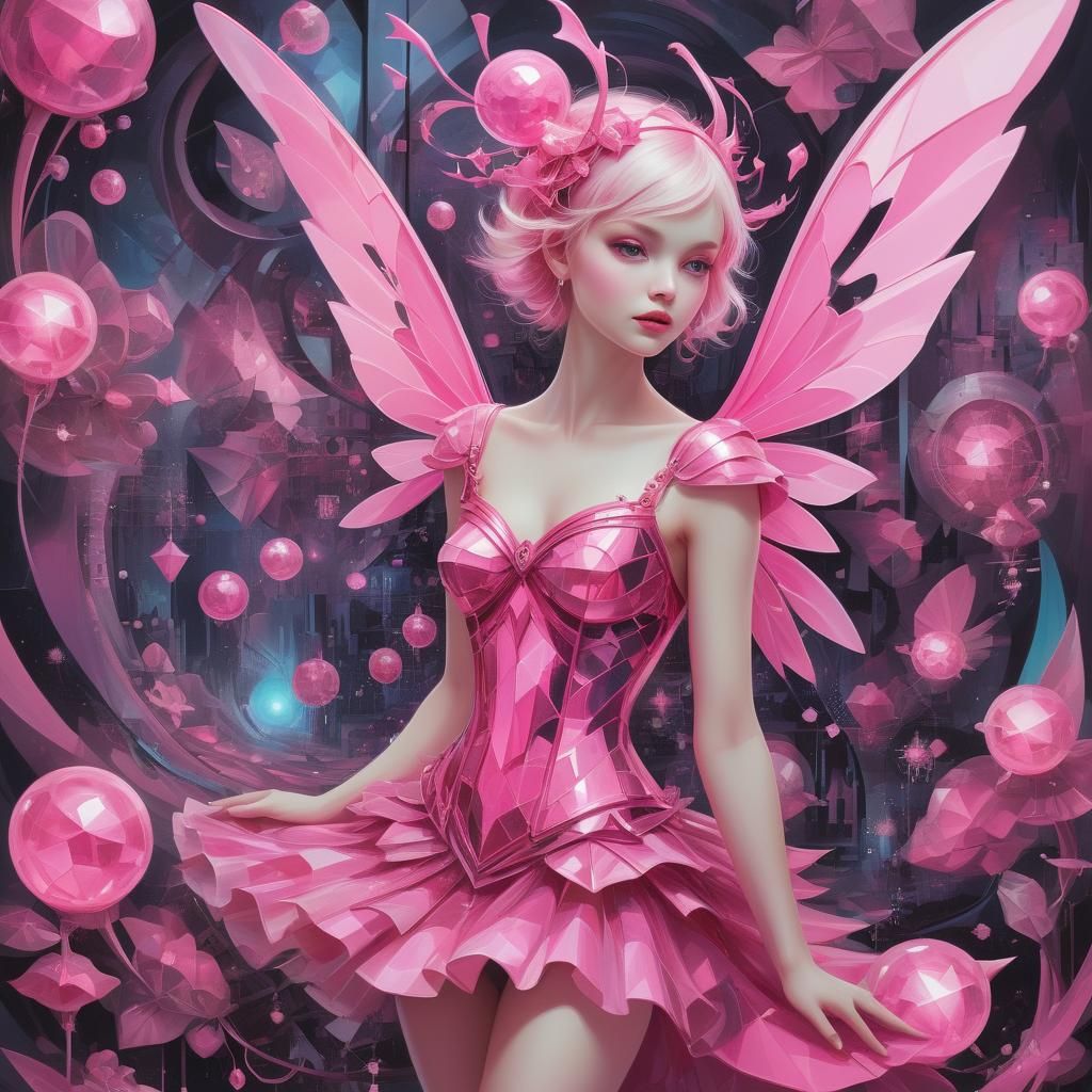 Pink Pixie Fairy 💕 - AI Generated Artwork - NightCafe Creator