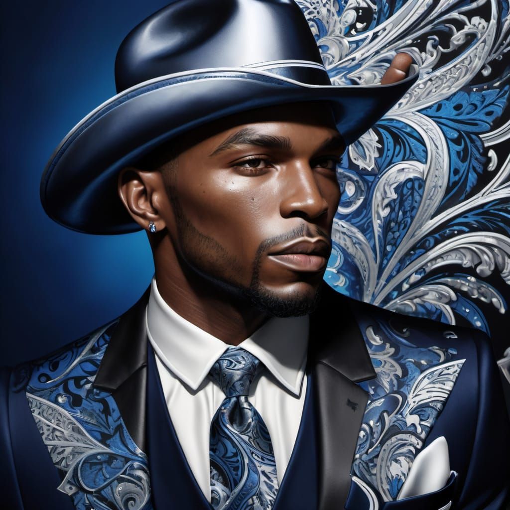 Cowboys colors Paisley Dapper. - Dapper Man in Cowboys Color...