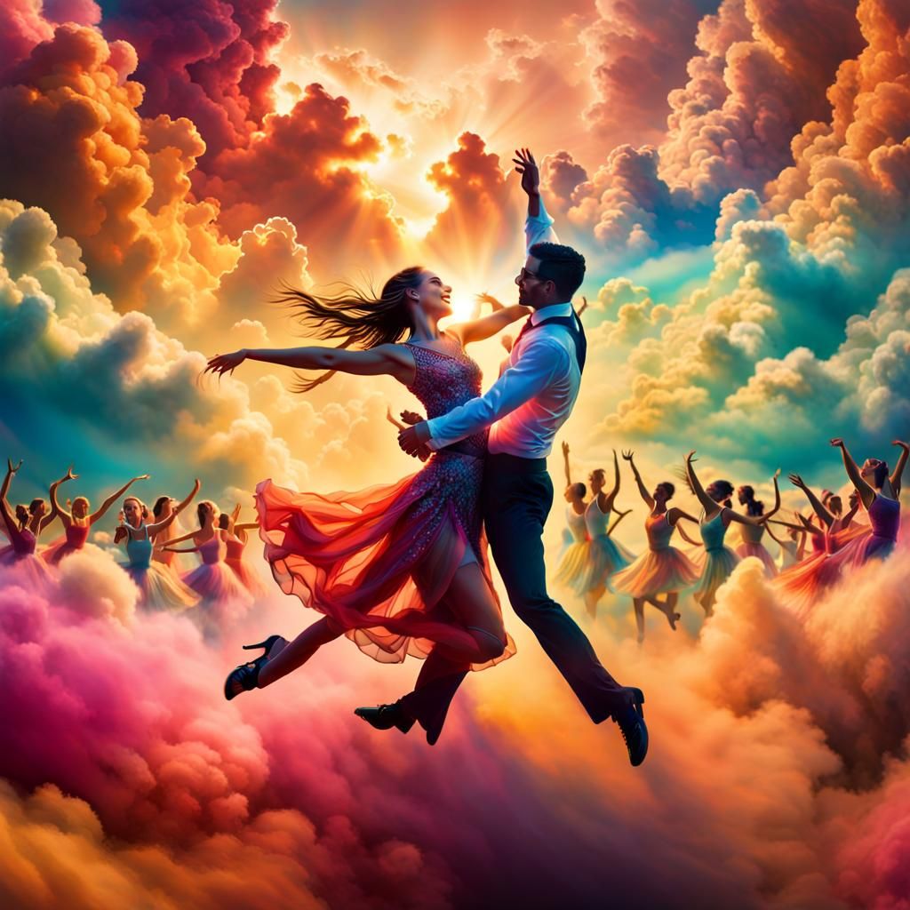 Dancing Above Clouds v12 - AI Generated Artwork - NightCafe Creator