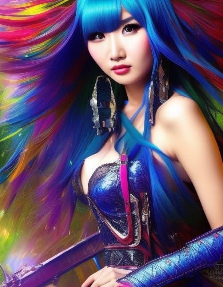 Alodia the Warrior (Ver 3) - AI Generated Artwork - NightCafe Creator